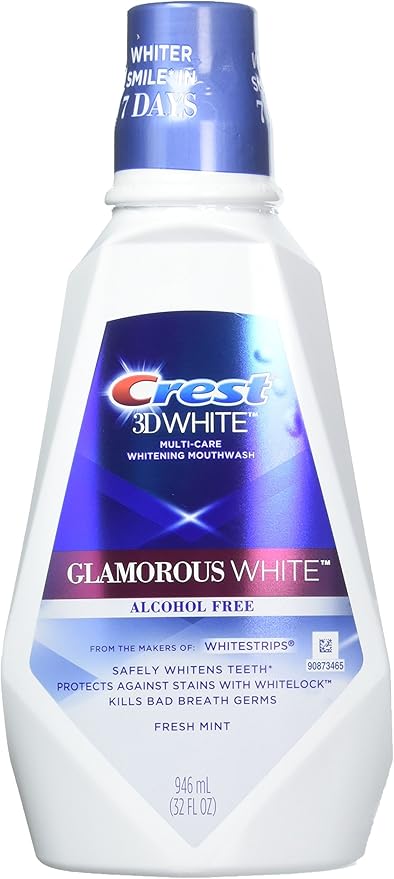Amazon.com: Crest 3D White Multi-Care Whitening Rinse, Glamorous White ...