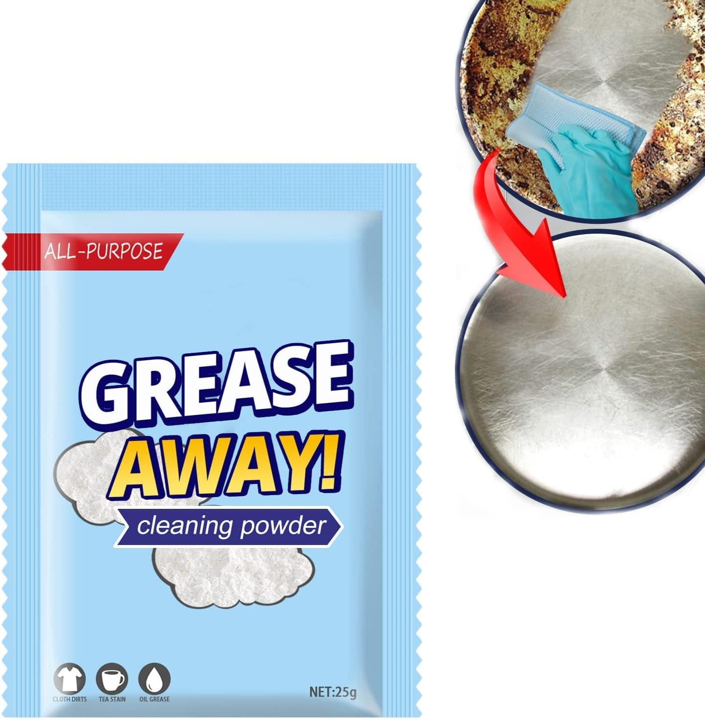 Amazon.com: 2023 New Greaseaway Powder Cleaner, All-purpose Magic ...