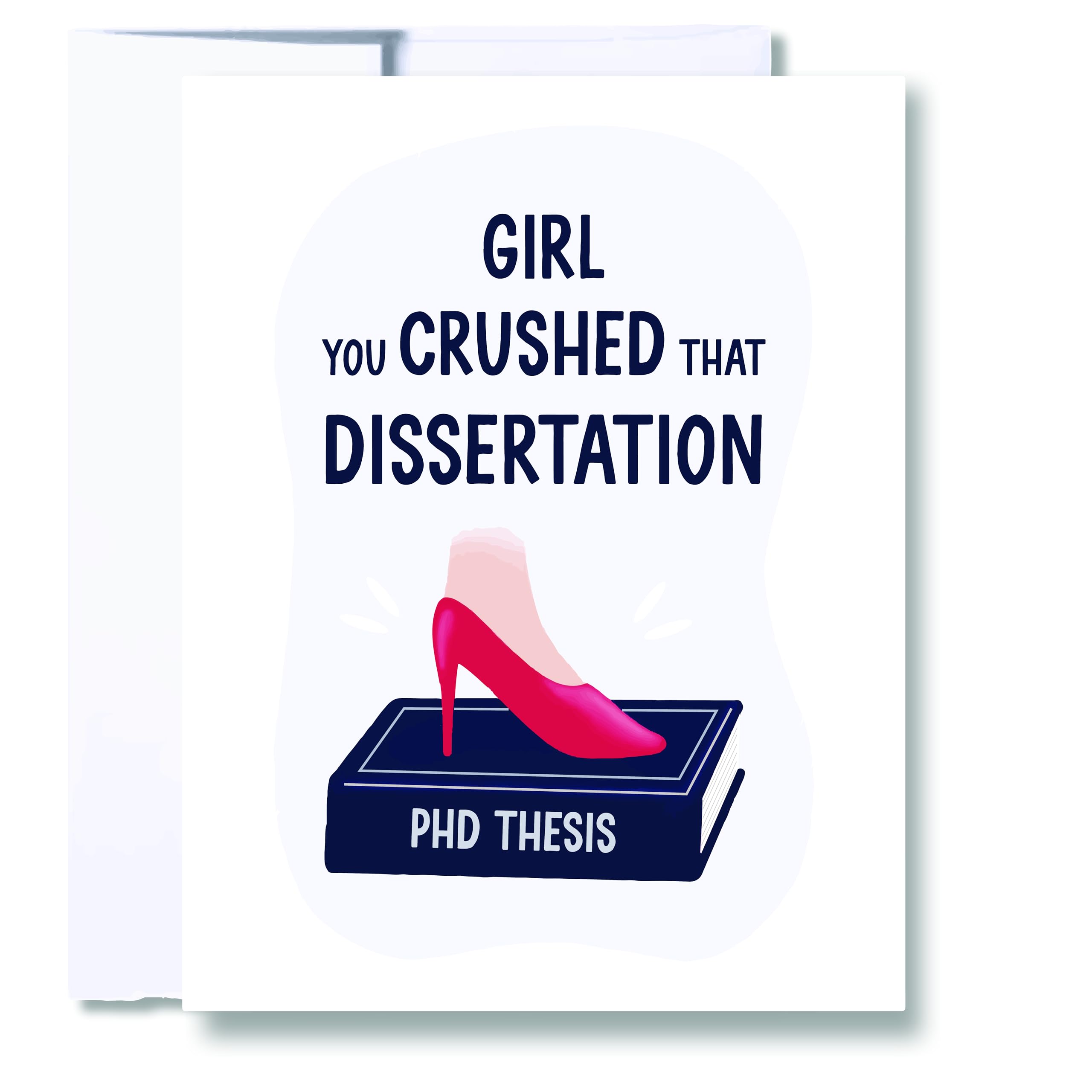 Amazon.com : PHDOODLESHOP PhD graduation card for her with envelope ...