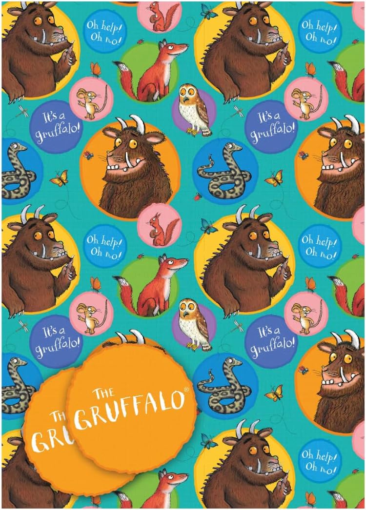 The Gruffalo Wrapping Paper - Two Sheet, Two Tags, Officially Licensed ...
