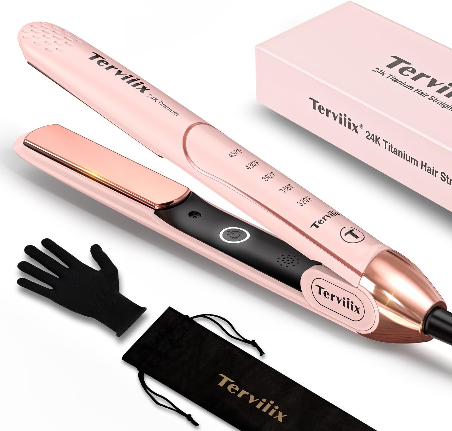 Amazon.com : Terviiix Titanium Salon Professional Hair Straightener and ...