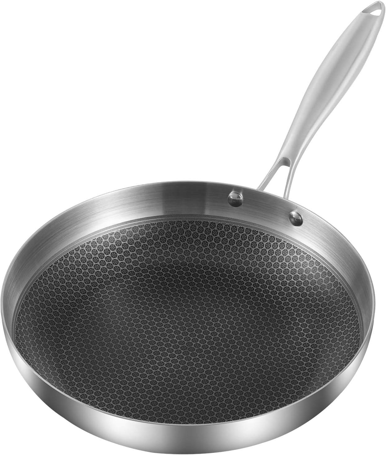 Pyrex Master Stainless Steel Frying Pan 30cm Silver : Amazon.co.uk ...