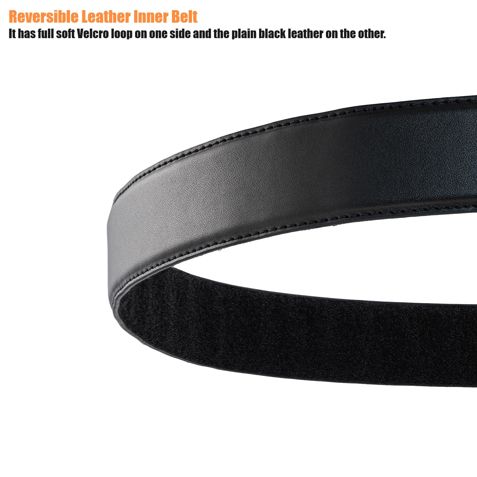 Snapklik.com : Inner Belt For Duty Belt Police Reversible Leather Under ...