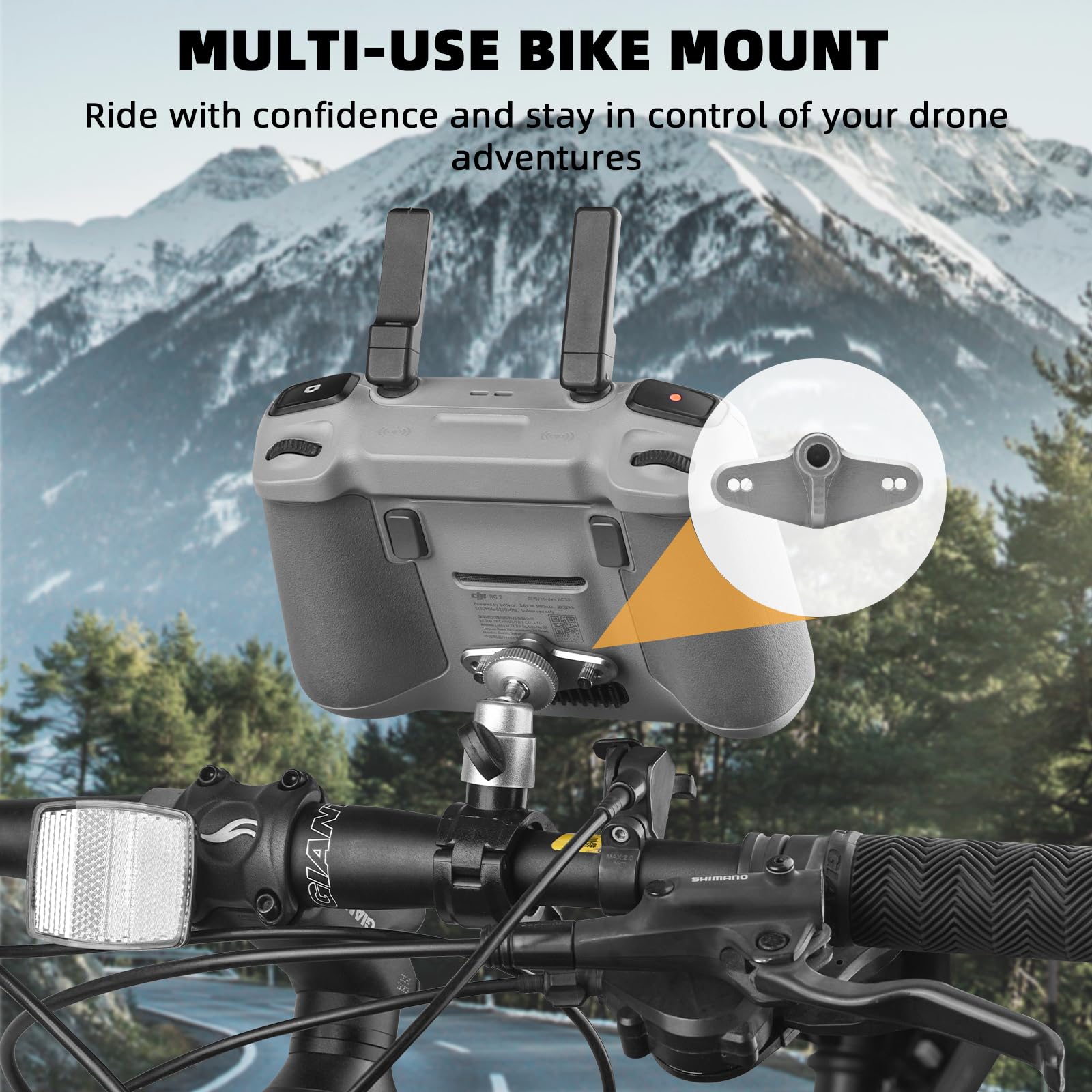 Snapklik.com : HeiyRC Mini 4 Pro Bike Mount - Aluminum Alloy Tripod