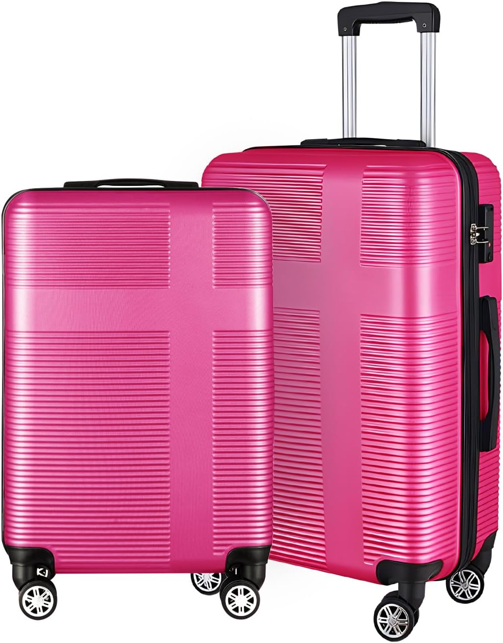 Amazon.com | LUMINATERY Luggage Set 2 Piece with Spinner Wheels, ABS ...