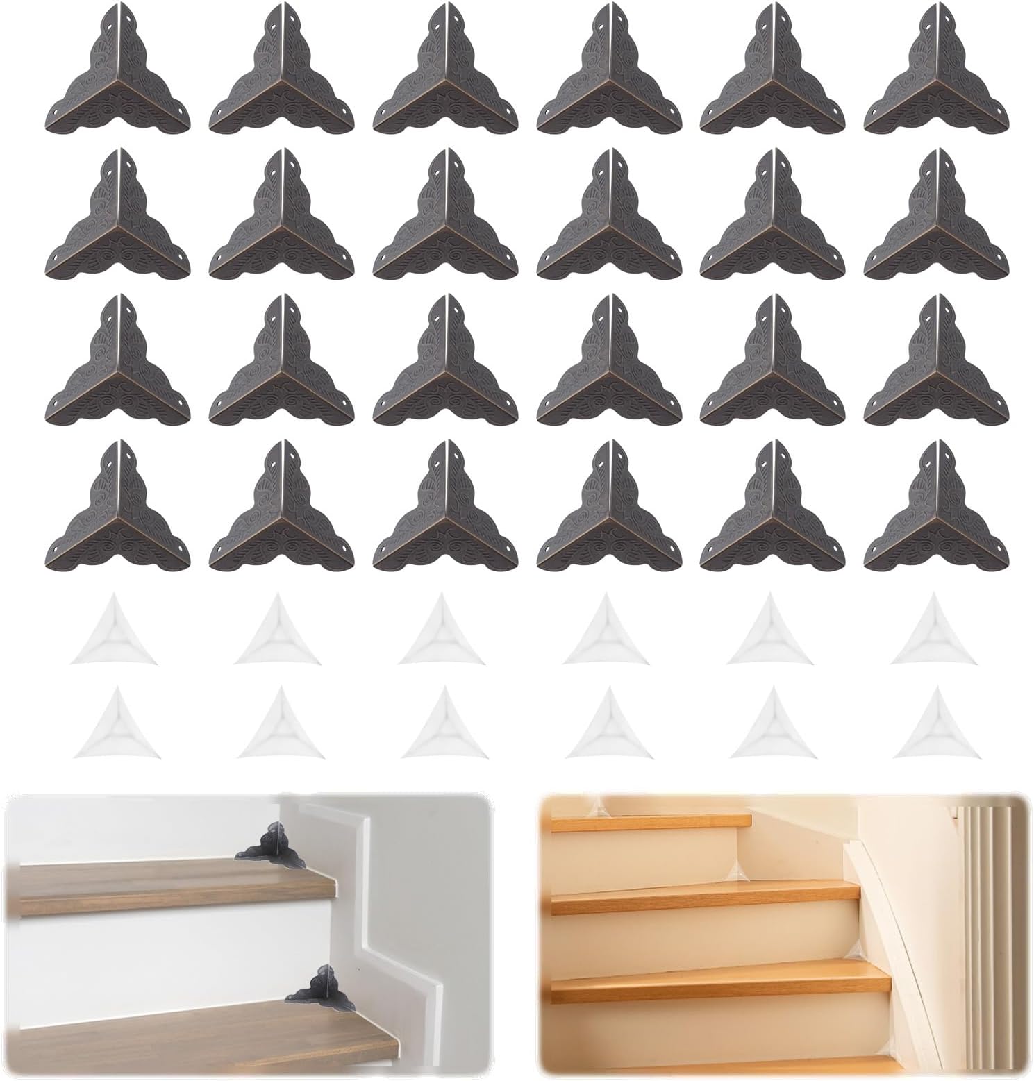 Amazon.com : MOROBOR Stair Dust Inner Corners, 48pcs Decorative Corner ...