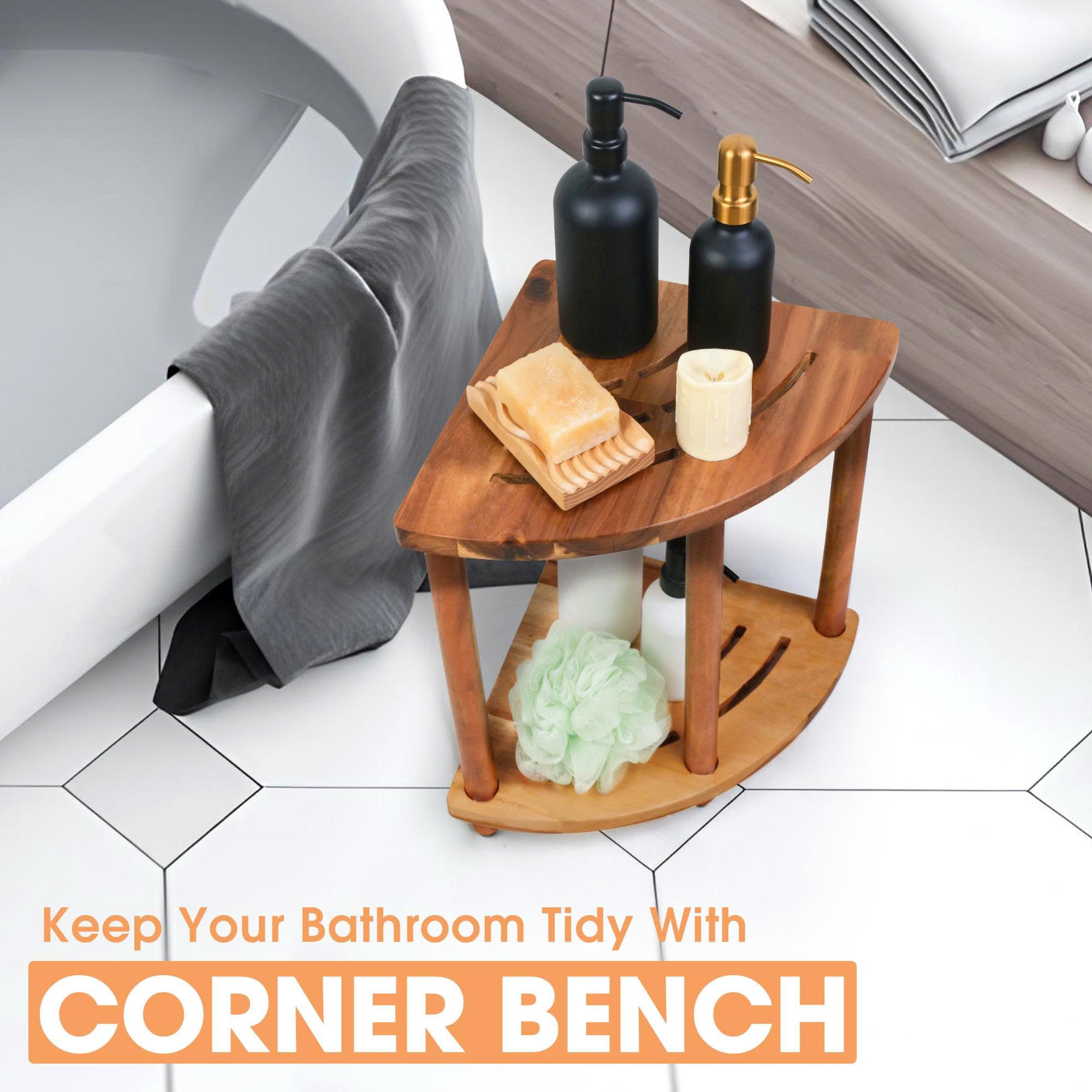 Snapklik.com : ENKEZI Shower Foot Rest 12 In - Shower Stool For Shaving ...