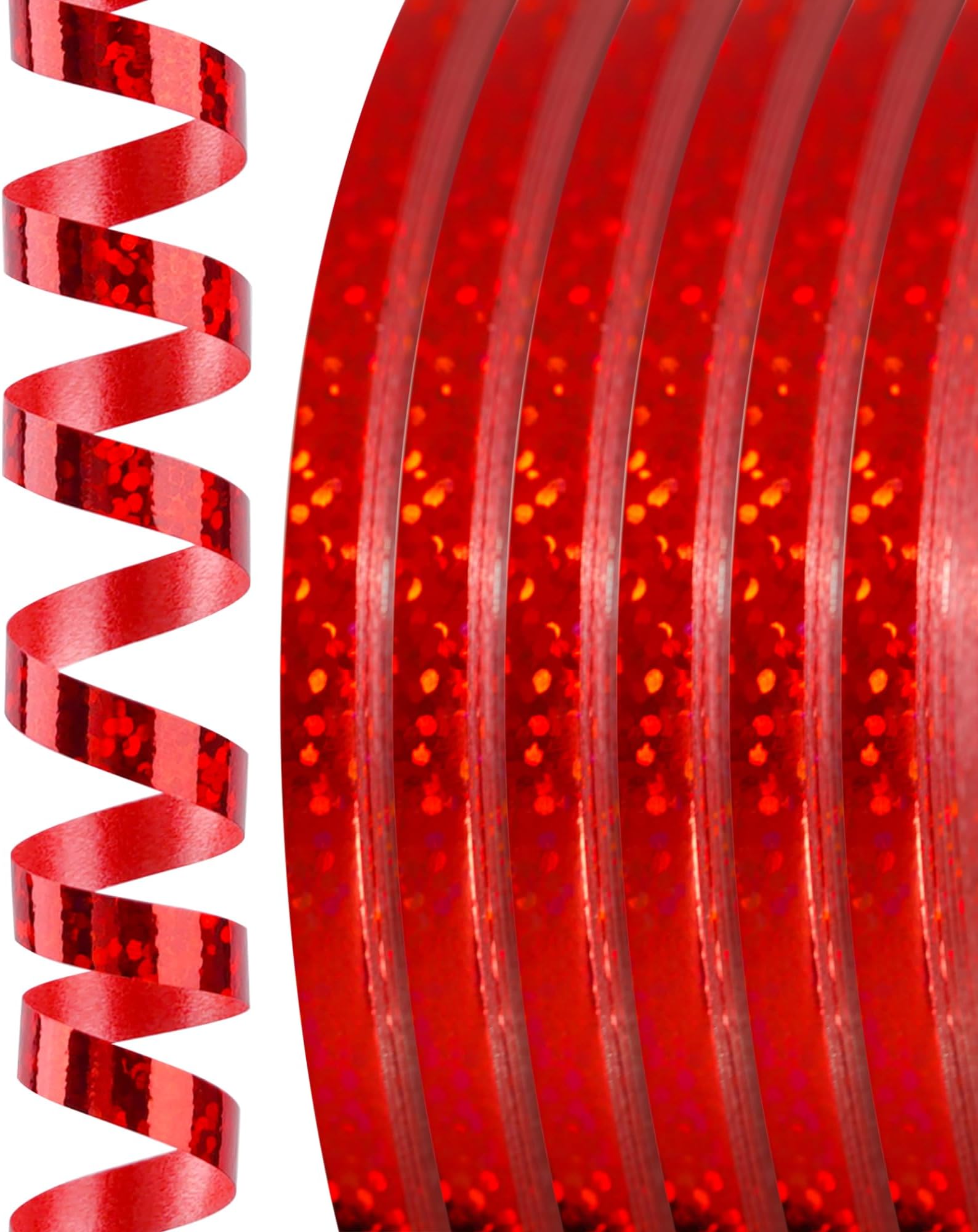 Amazon.com: Senkary 100 Yards Red Curling Ribbon Balloon String Ribbon ...