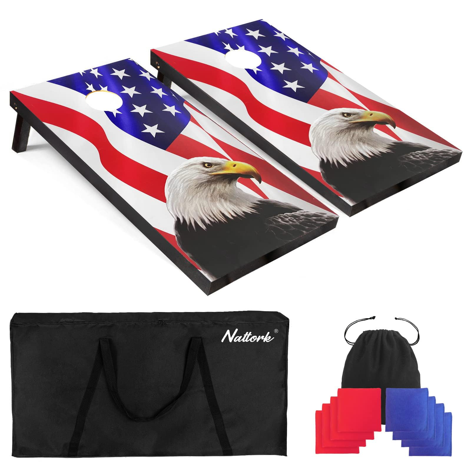 Snapklik.com : Cornhole Board Set 4x2 Regulation Size Cornhole Set