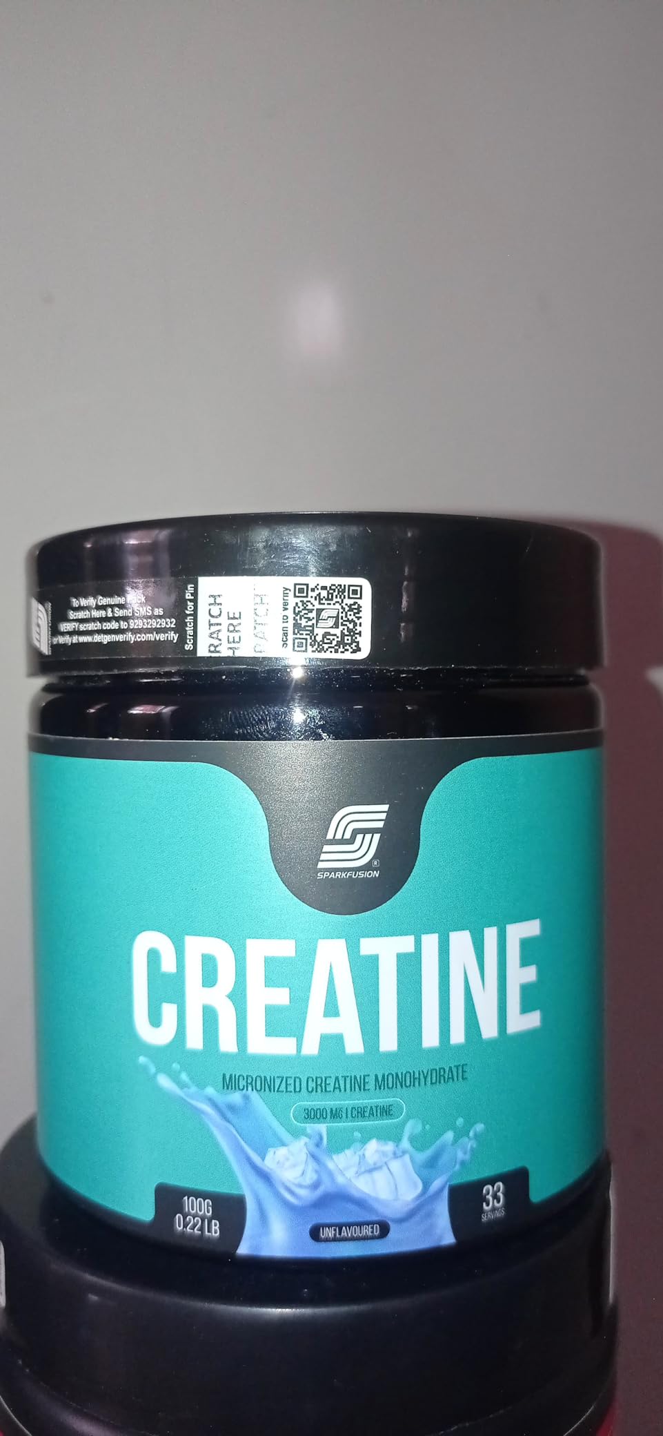 Sparkfusion Micronized Creatine Monohydrate (100g, 33 Servings) Improve ...
