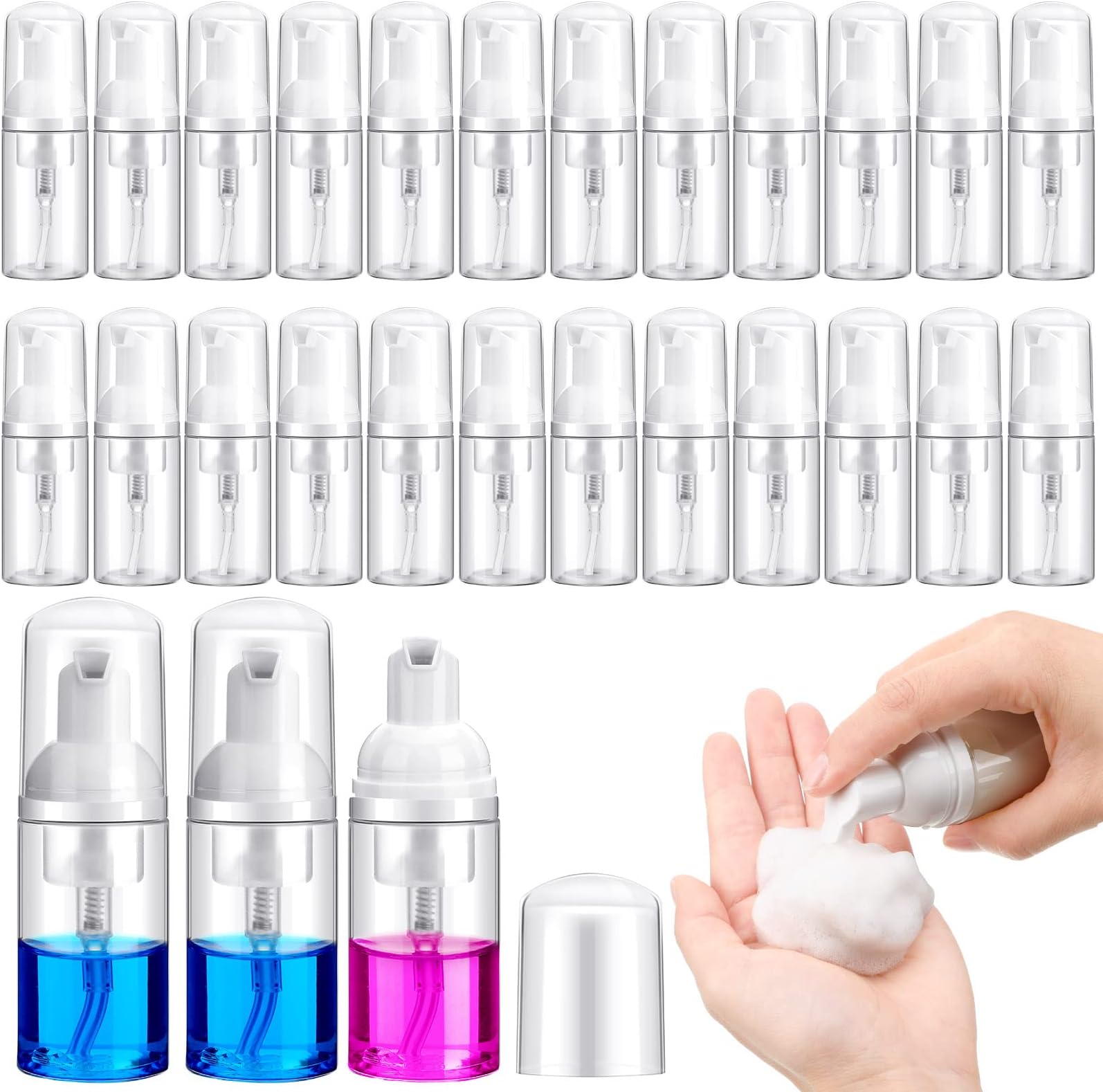 Amazon.com: 3PCS Clear Plastic Empty Mousse Foamer Pump Bottle Travel ...