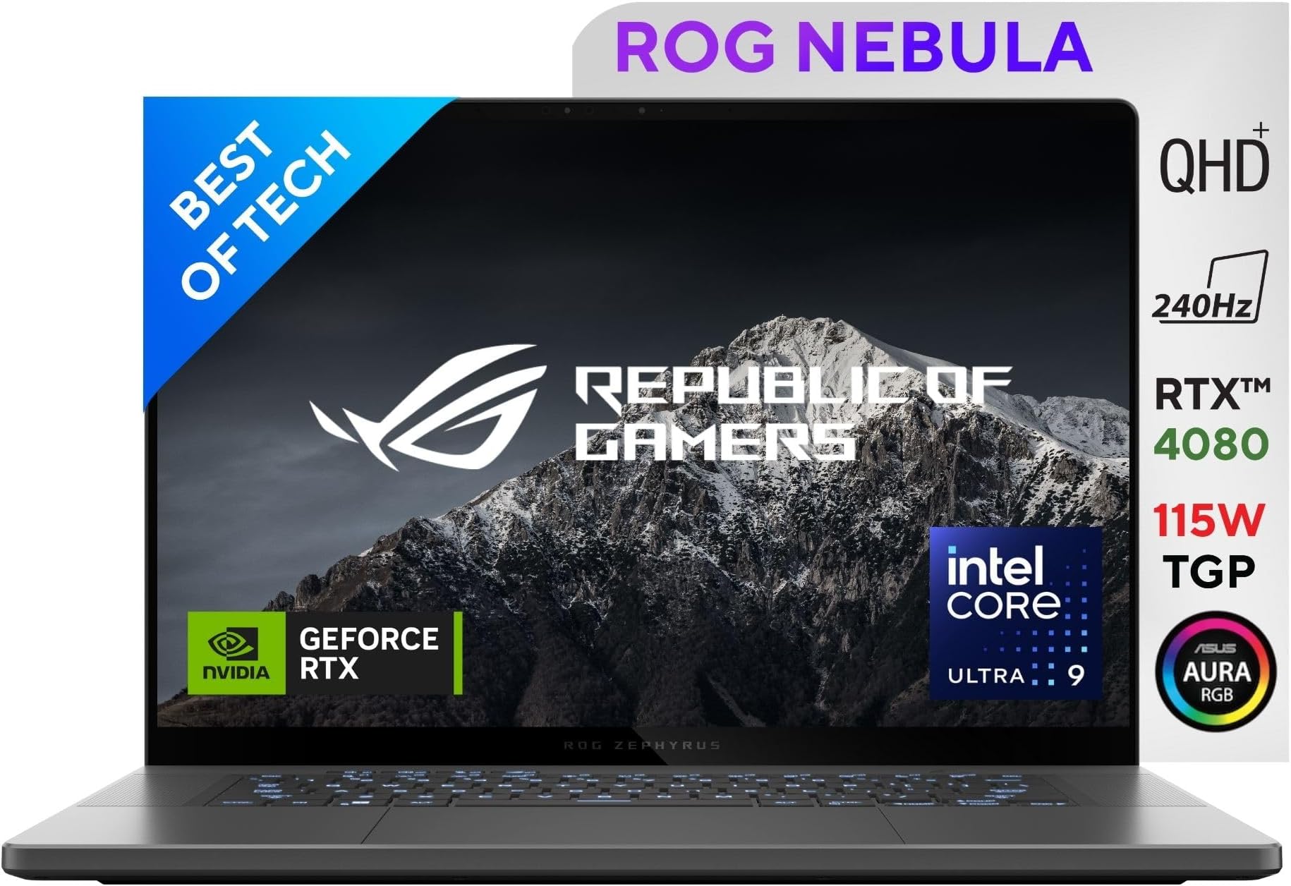 ASUS ROG Zephyrus G16, 16 "(40.64cm) ROG Nebula Oled 240Hz,Intel Core ...