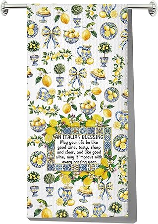 Italian Blessing Kitchen Towels Italian Mama Towel Italian Nonna Towel Talian Housewarming Gift ...