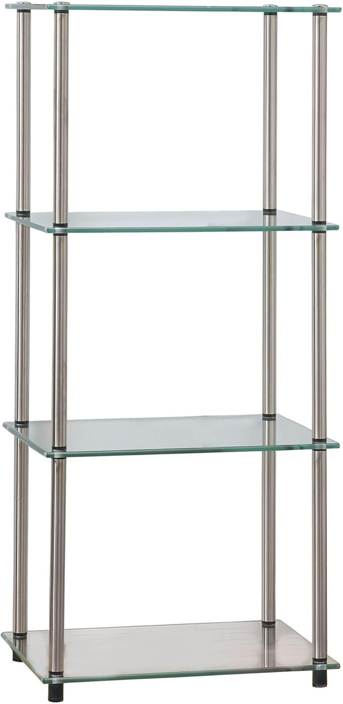 Amazon.com: Convenience Concepts Designs2Go Classic Glass 4-Tier Tower ...