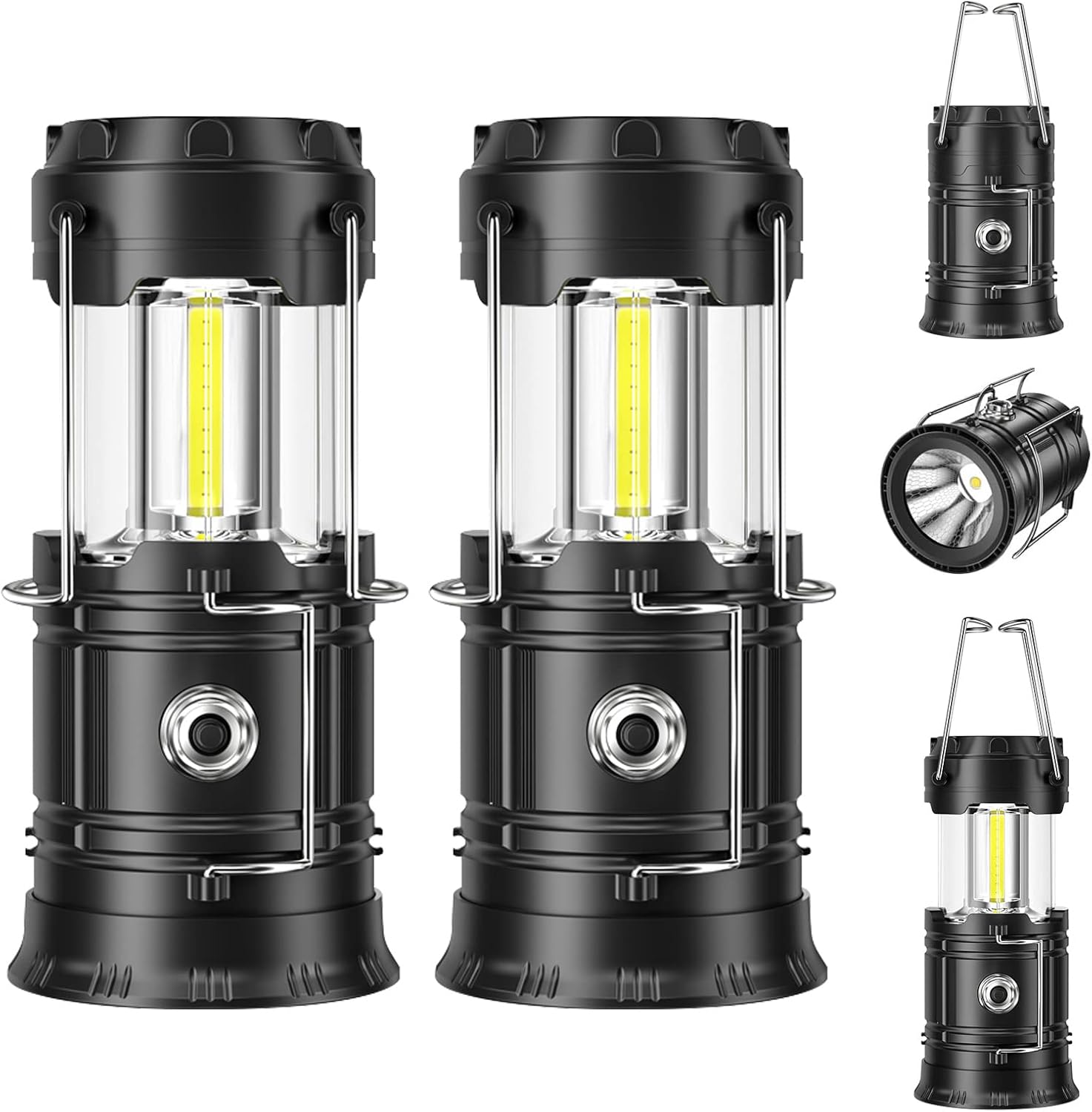 Gaiayhc Camping Lights, 2 x Camping Lantern Portable LED Lanterns ...