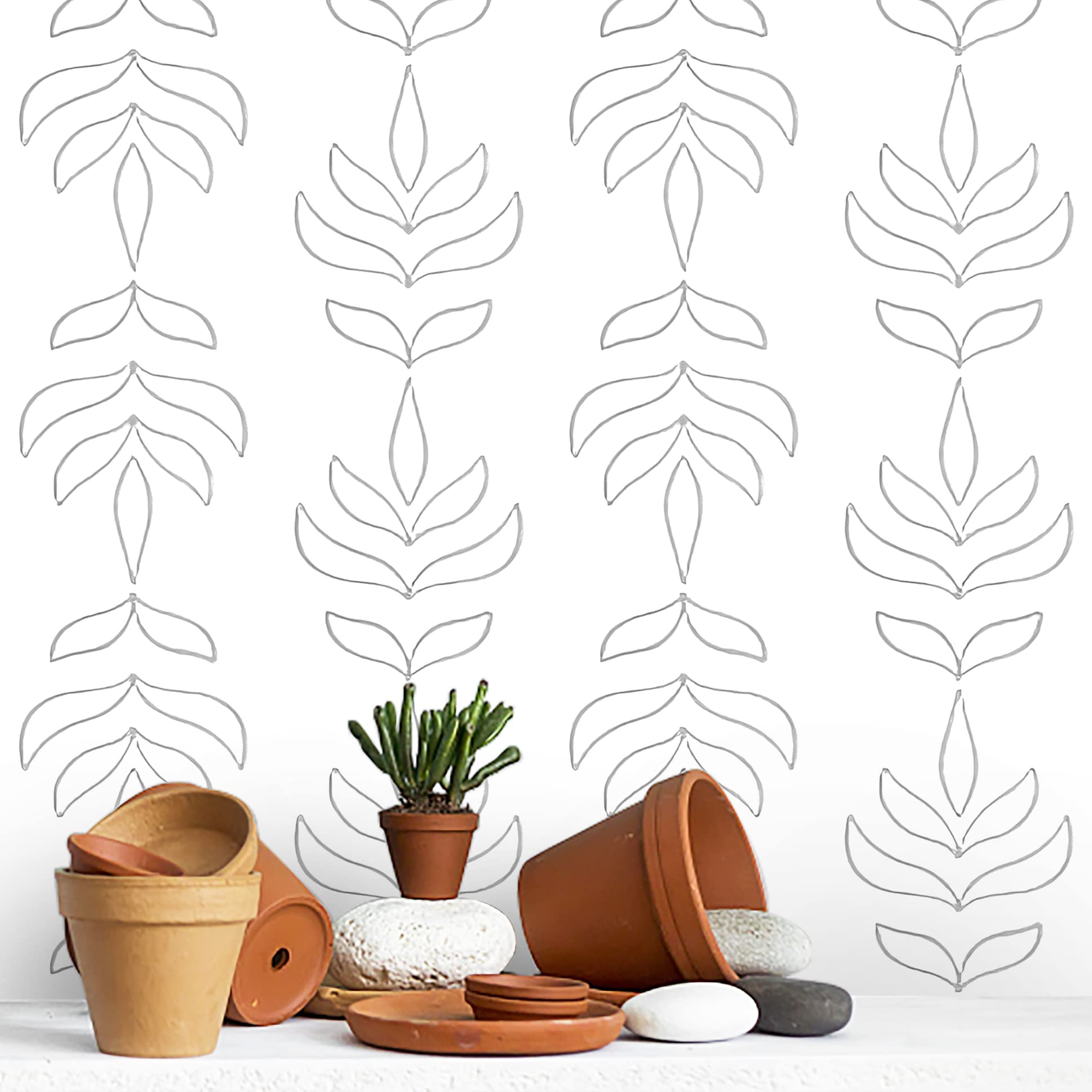 Feisoon 17.3"x394" White and Black Wallpaper Peel and Stick Wallpaper ...