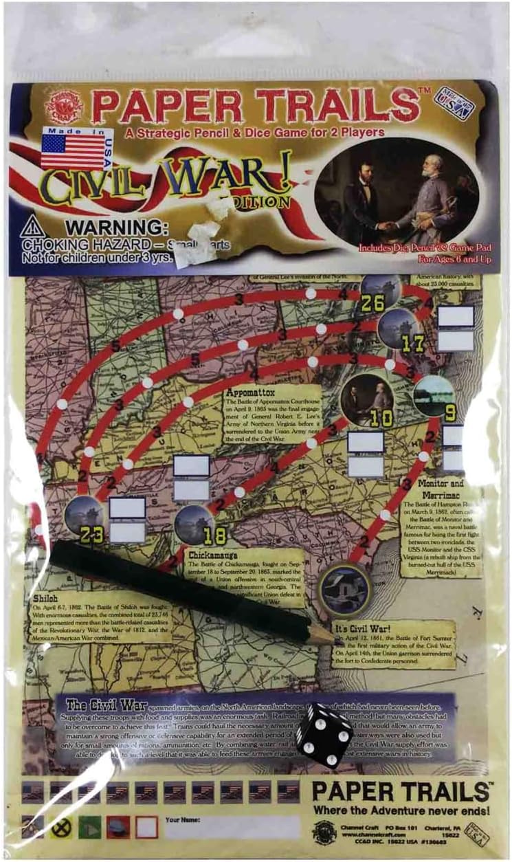 Amazon.com: Paper Trails - Civil War (Channel Craft PT-CW) : Toys & Games