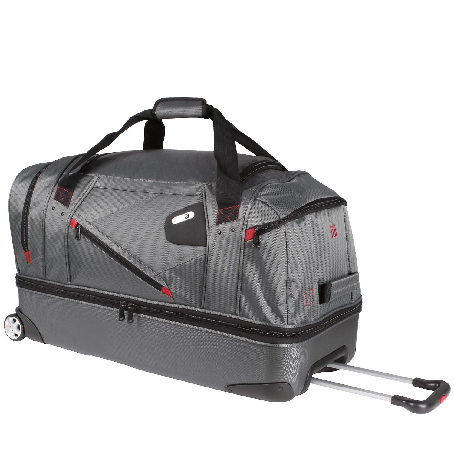 Revolver 30in Hybrid Rolling Duffel Bag Retractable Pull Handle Split ...