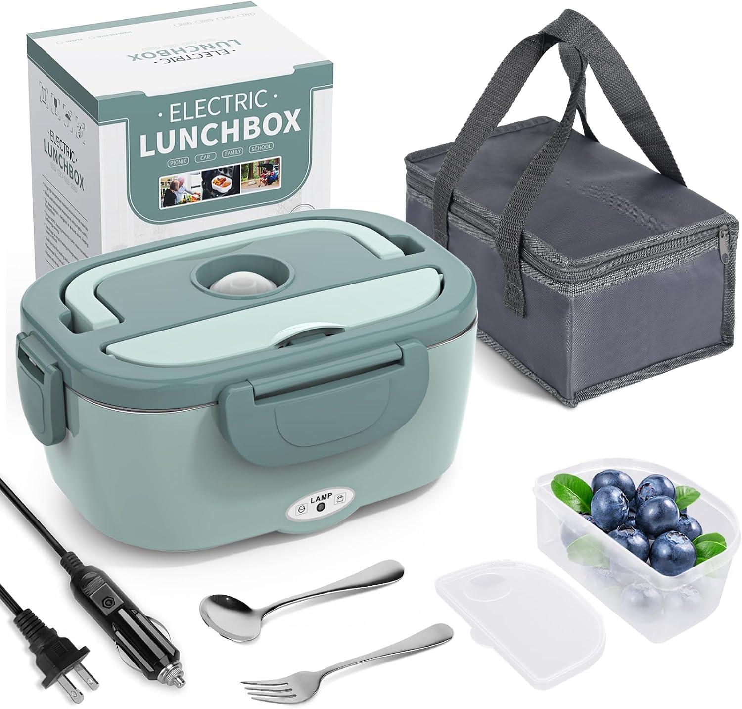 Amazon.com: Herrfilk Electric Lunch Box Food Heater, 3 in 1 Ultra Quick ...