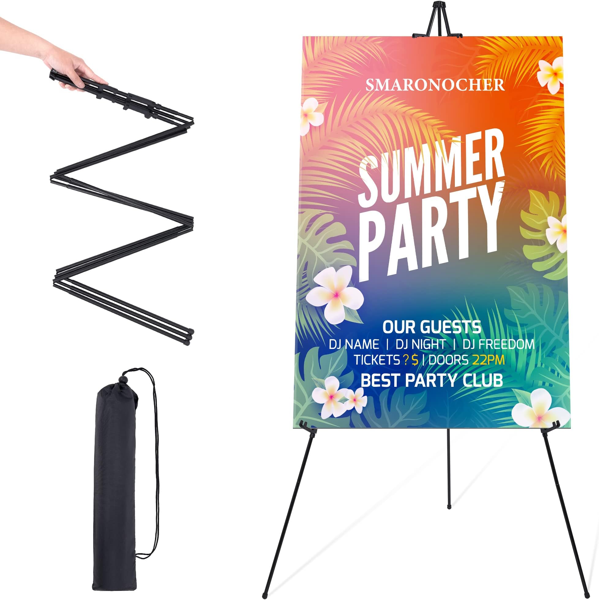 Amazon.com: Smaronocher Easel Stand for Display 63'' Easels for Wedding ...