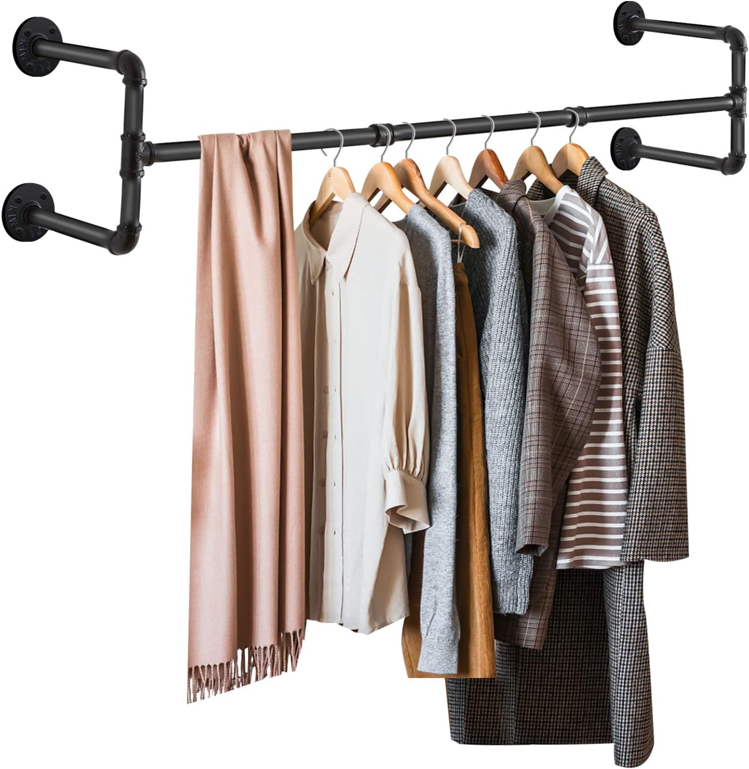 Yawinhe Tringle à vêtement Industriel, 127cm Porte-vêtements robuste en ...