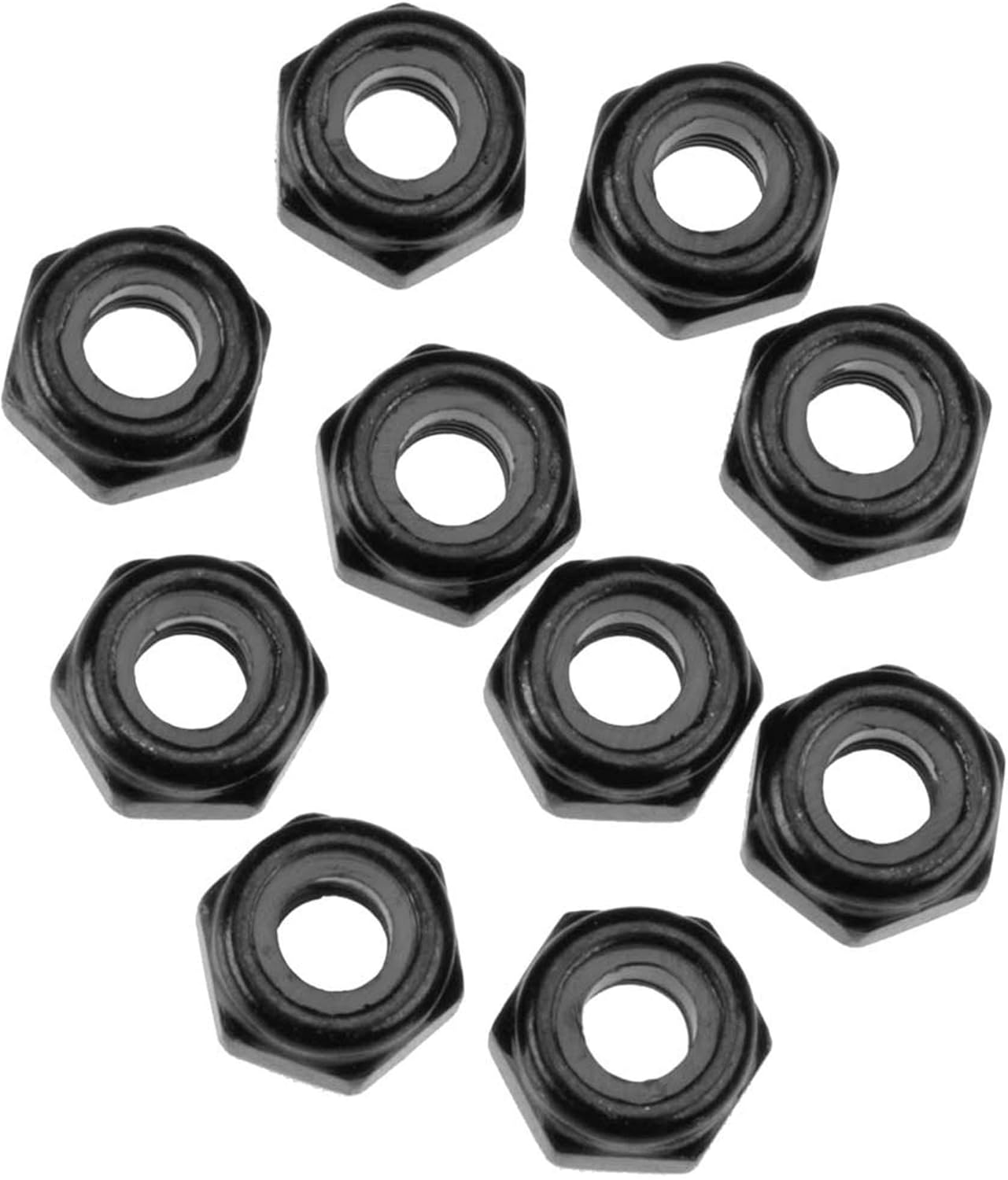 Axial AXA1053 Nylon Locking Hexagonal Nut (10-Piece), M3 Black : Amazon ...