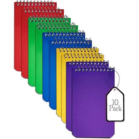 Amazon.com : Memo Books, Wirebound Top Spiral Memo Pads 3x5” Inch ...