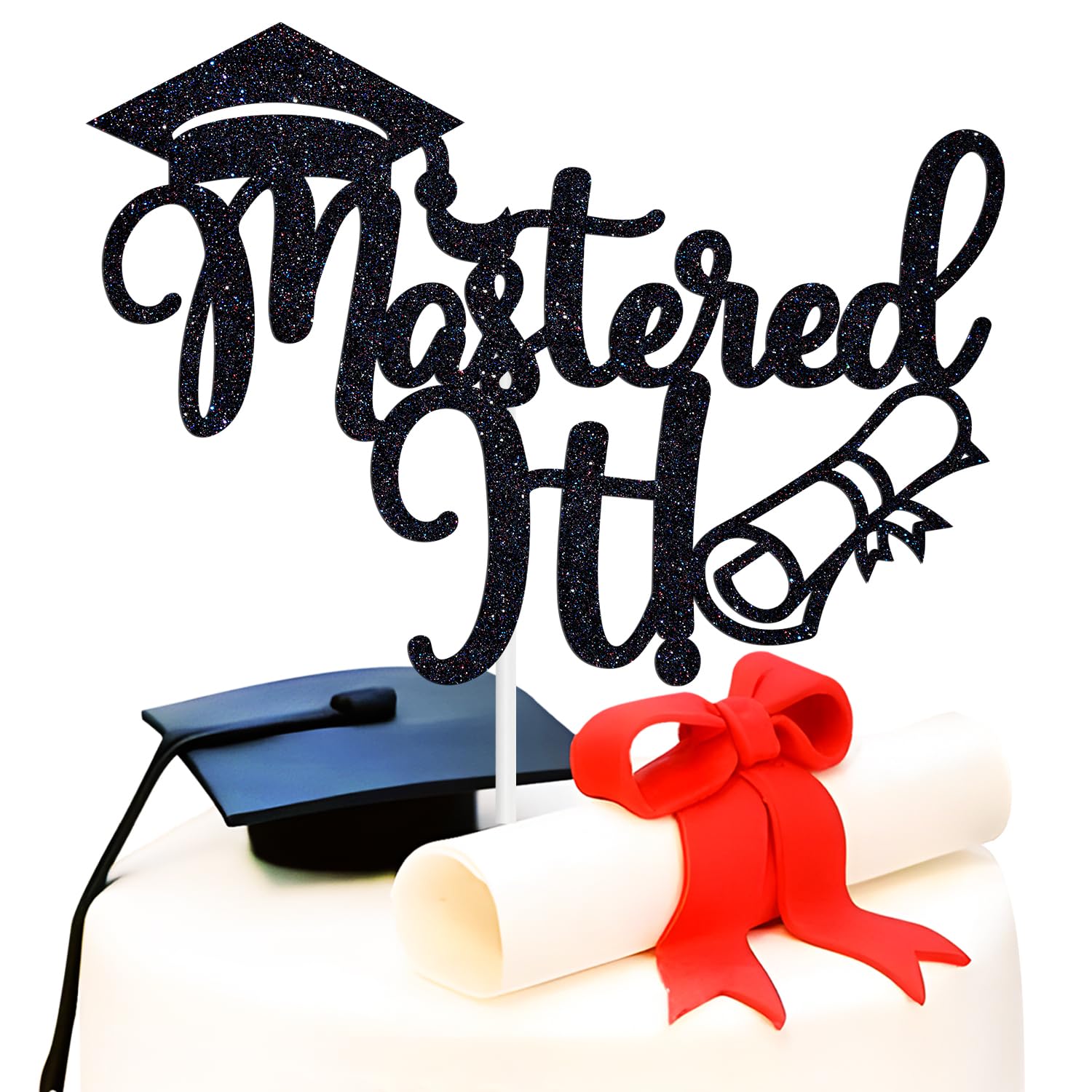 Amazon.com: Mastered it Cake Topper, Happy Master's Degree/You Did It ...