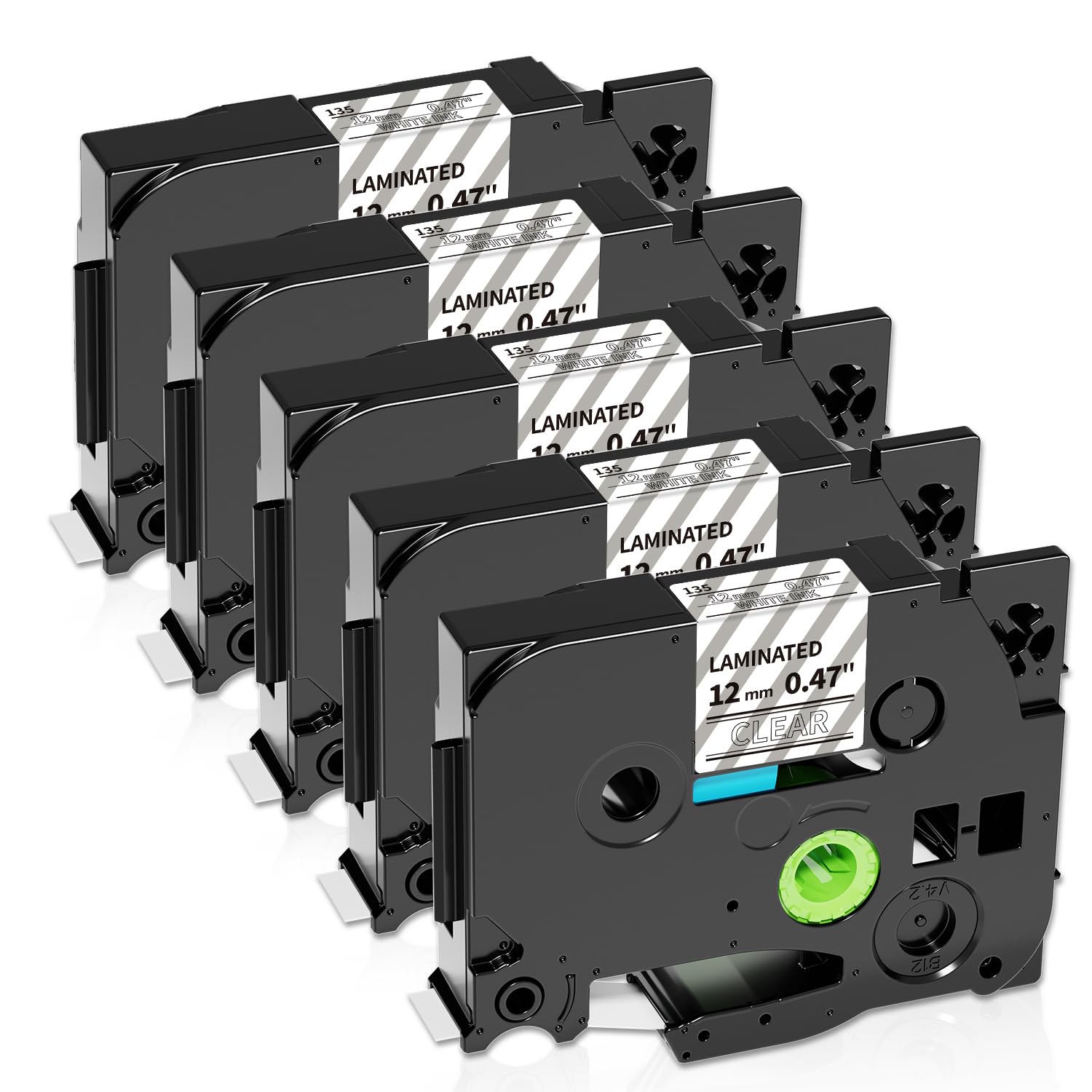 Amazon.com: Replacement for Brother TZe-135 TZe135 White on Clear 12mm ...