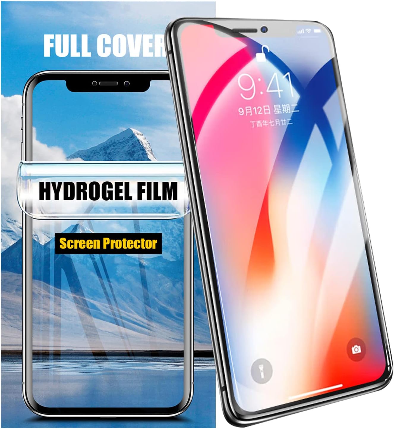 Amazon.com: LOOKSEVEN 3 Pack Hydrogel Film For iPhone 12, iPhone 12 Pro ...