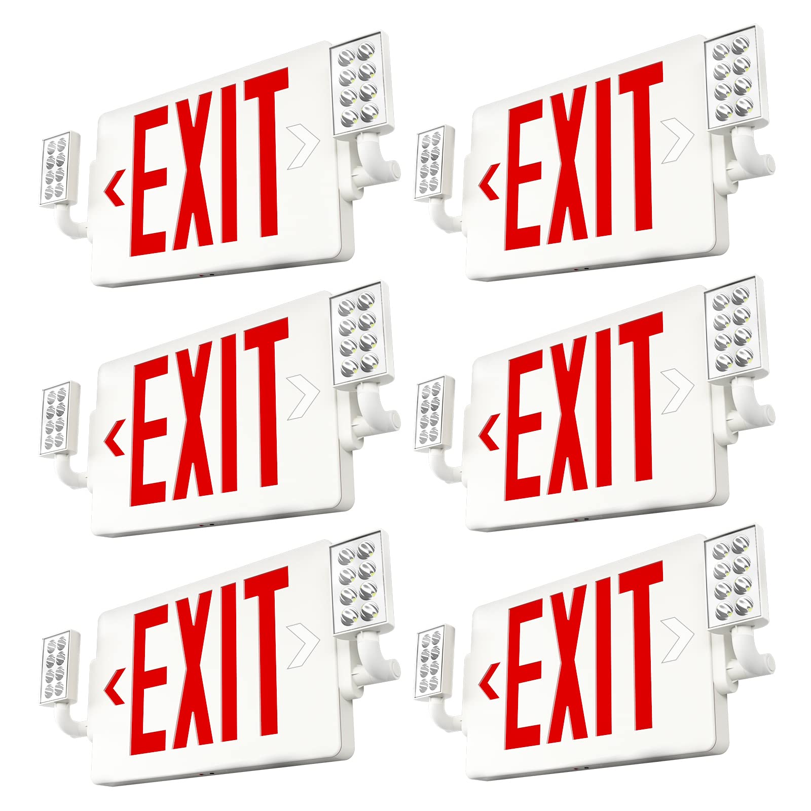 FREELICHT LED Exit Sign with Emergency Lightsï¼ŒDouble-Sided Adjustable ...