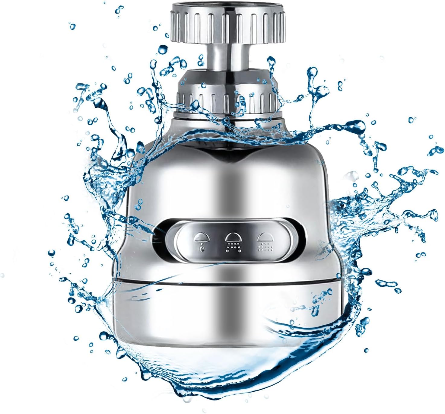 360 Degree Rotating Faucet Movable Kitchen Tap Head Water Saving Nozzle ...