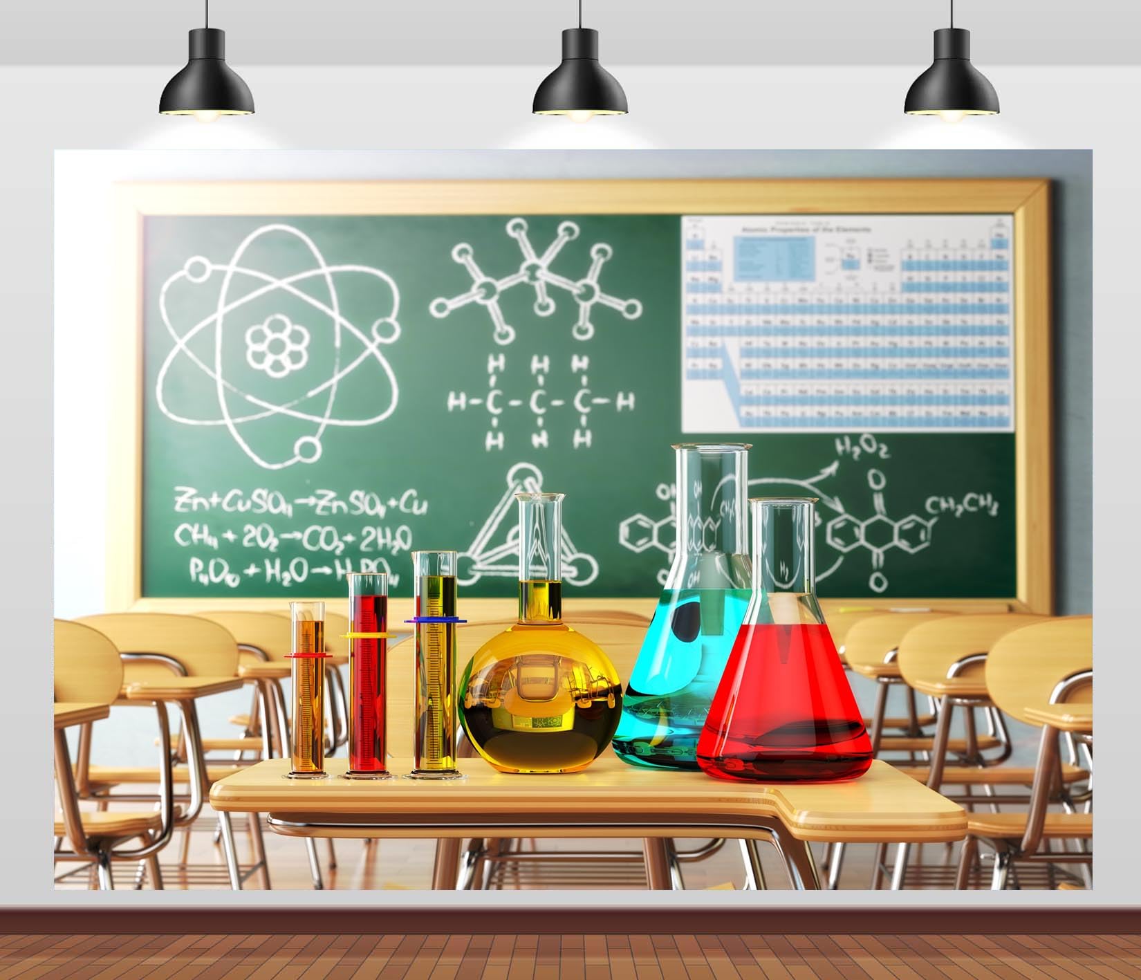 Snapklik.com : 5x3ft Fabric Chemical Science Backdrop School Chemistry ...