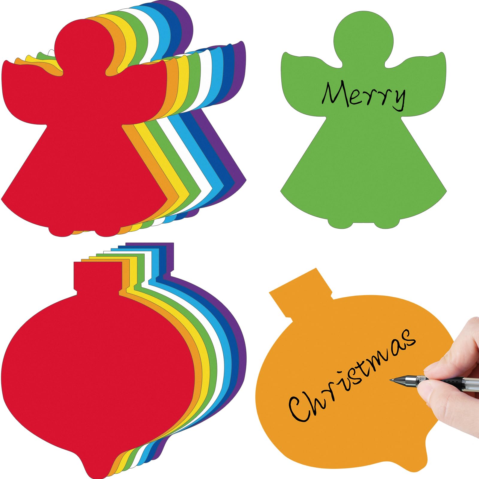 Amazon.com: Harloon 100 Pcs Christmas Angle Cutouts Ball Cutouts Set 5. ...