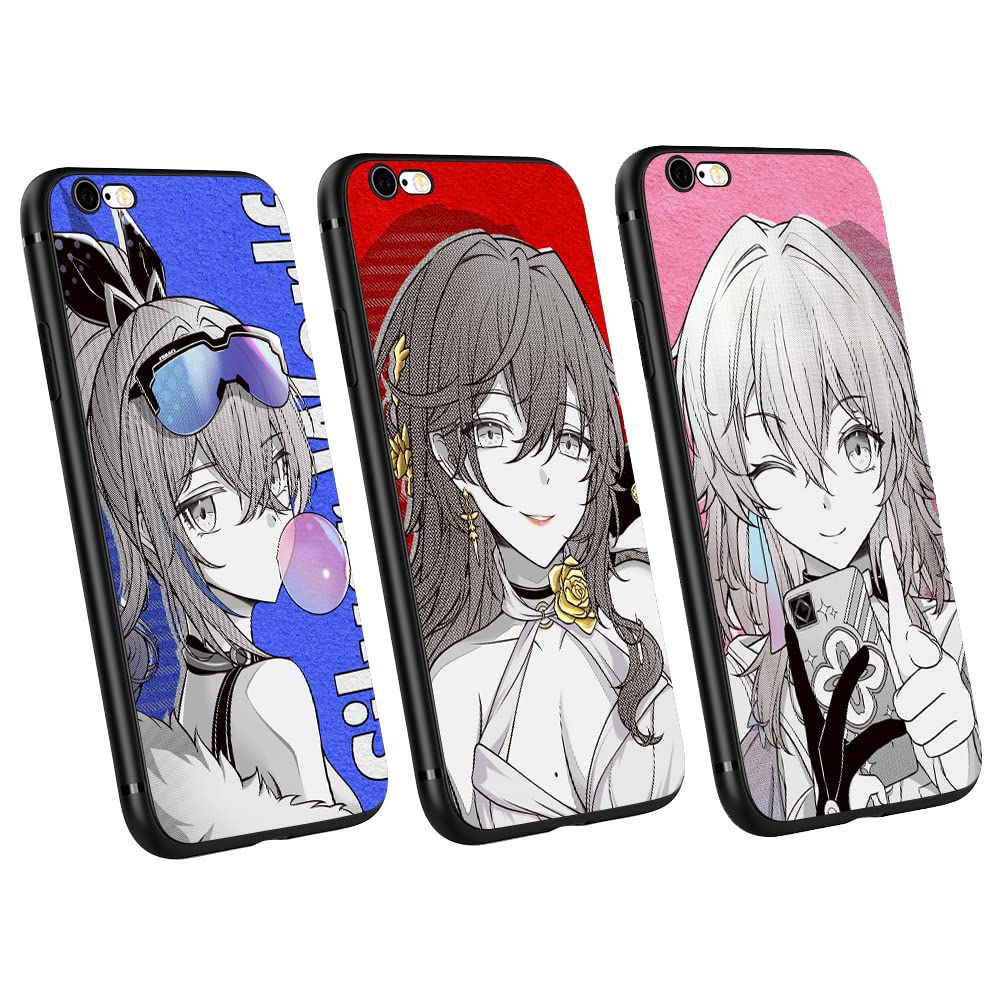 Amazon.com: Himeko HSR Phone Case Silver Wolf Fantasy RPG Game March ...