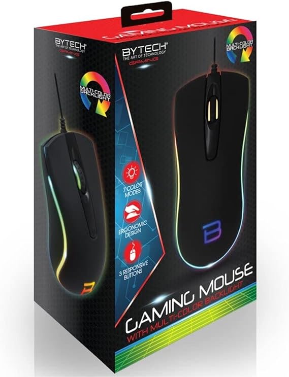 Amazon.com: Bytech BYMSWR107BK 3D Light UP Gaming Mouse, Black : Video ...