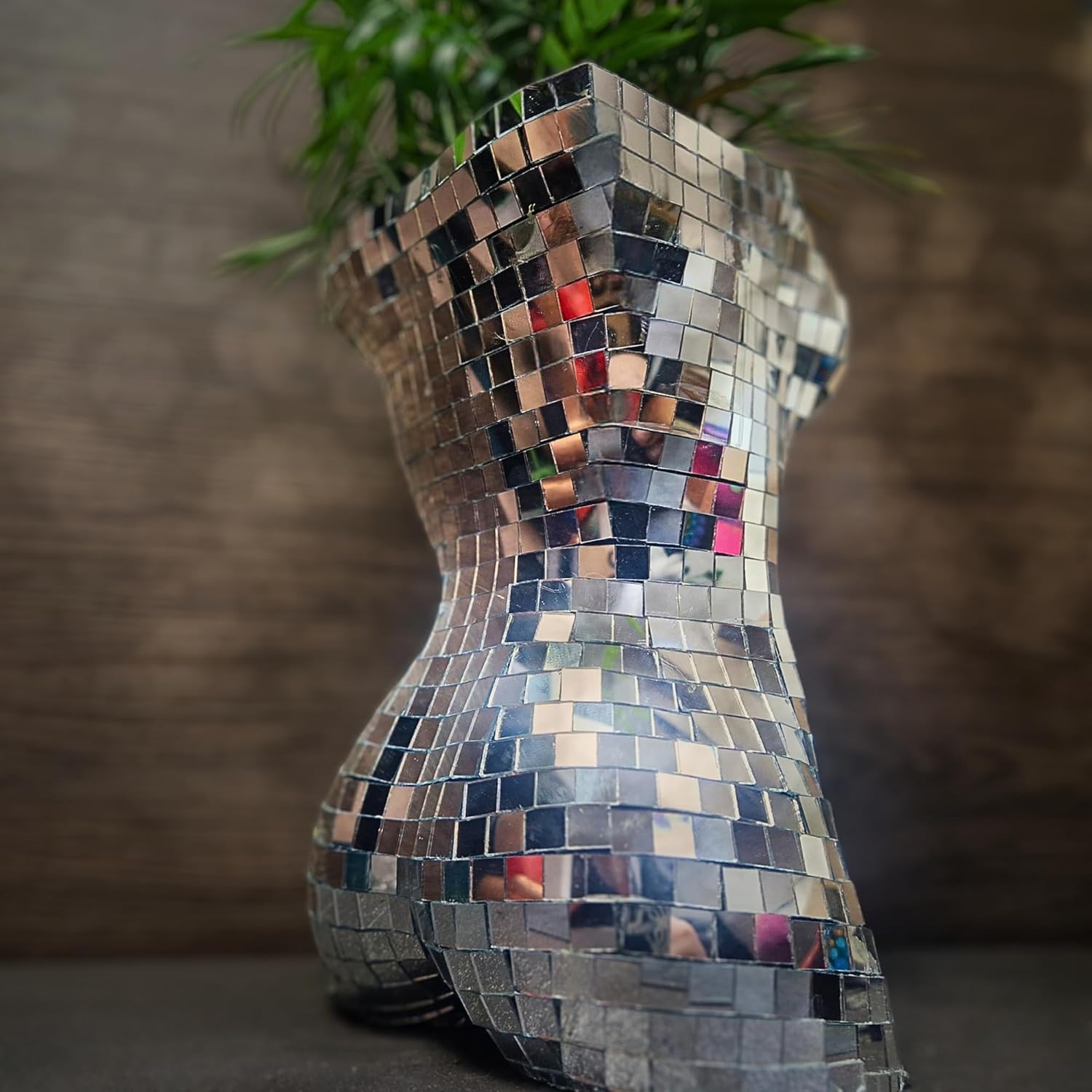 RIPLEYS NEST UK - Stunning Disco Ball Planter - Tall Large Vase Glitter ...