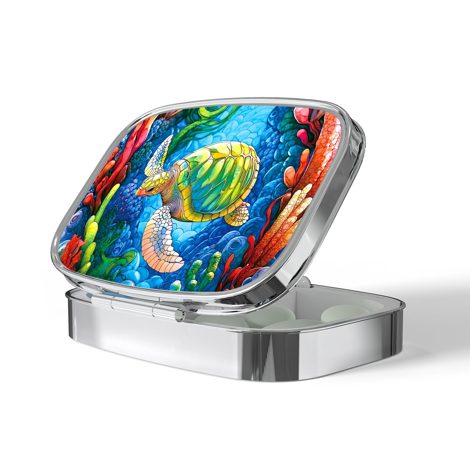 Amazon.com: Pill Box, Small Pill Case for Purse & Pocket, Metal ...