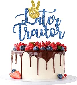 Tenhaisi Blue Glitter Later Traitor Cake Topper, Job Chang/Farewell ...