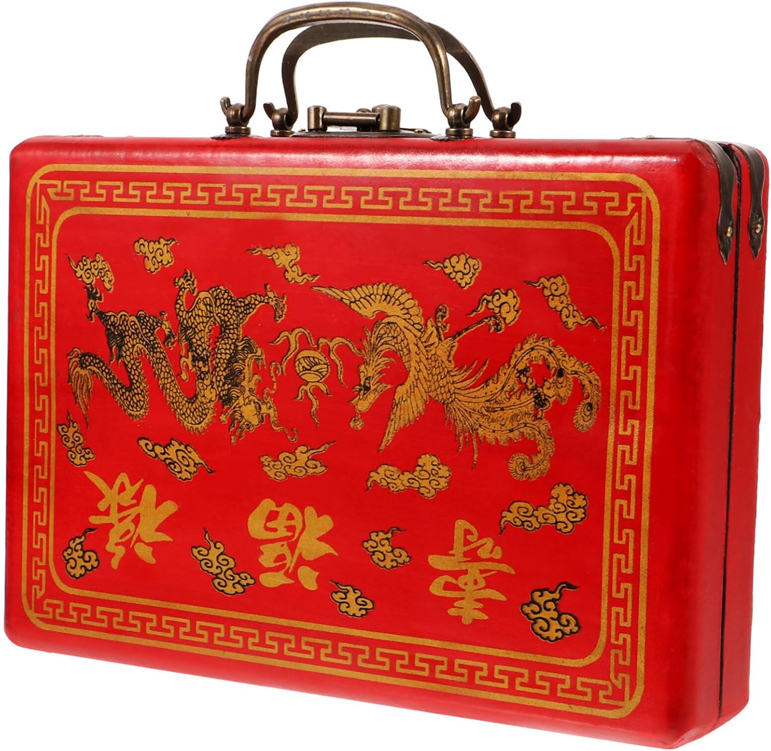Amazon.com: VICASKY Mahjong Box Chinese Mahjong Organizer Empty ...