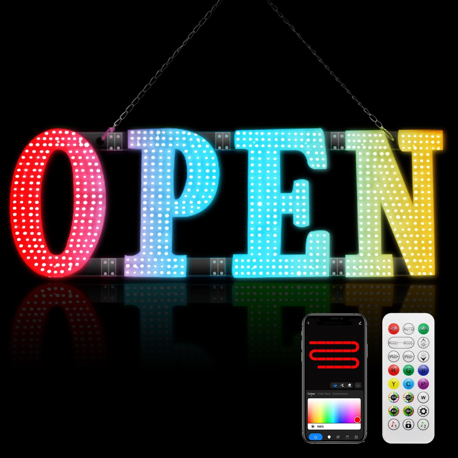 Amazon.com: LED Open Signs for Business 48"x16" Large Open Signs-Ultra ...