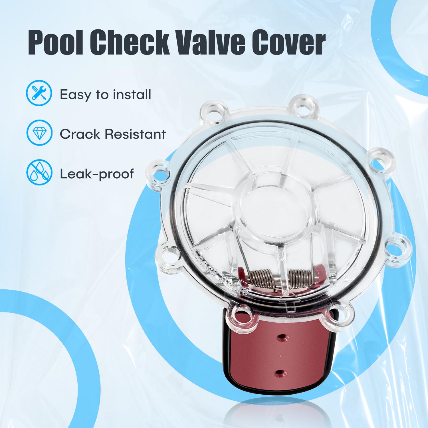 Snapklik.com : OAMCE 7056 Pool Check Valve Cover And Spring Flapper ...