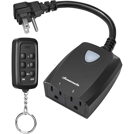 WESTEK Outdoor Remote Control Outlet Switch Kit with Wireless Receiver ...