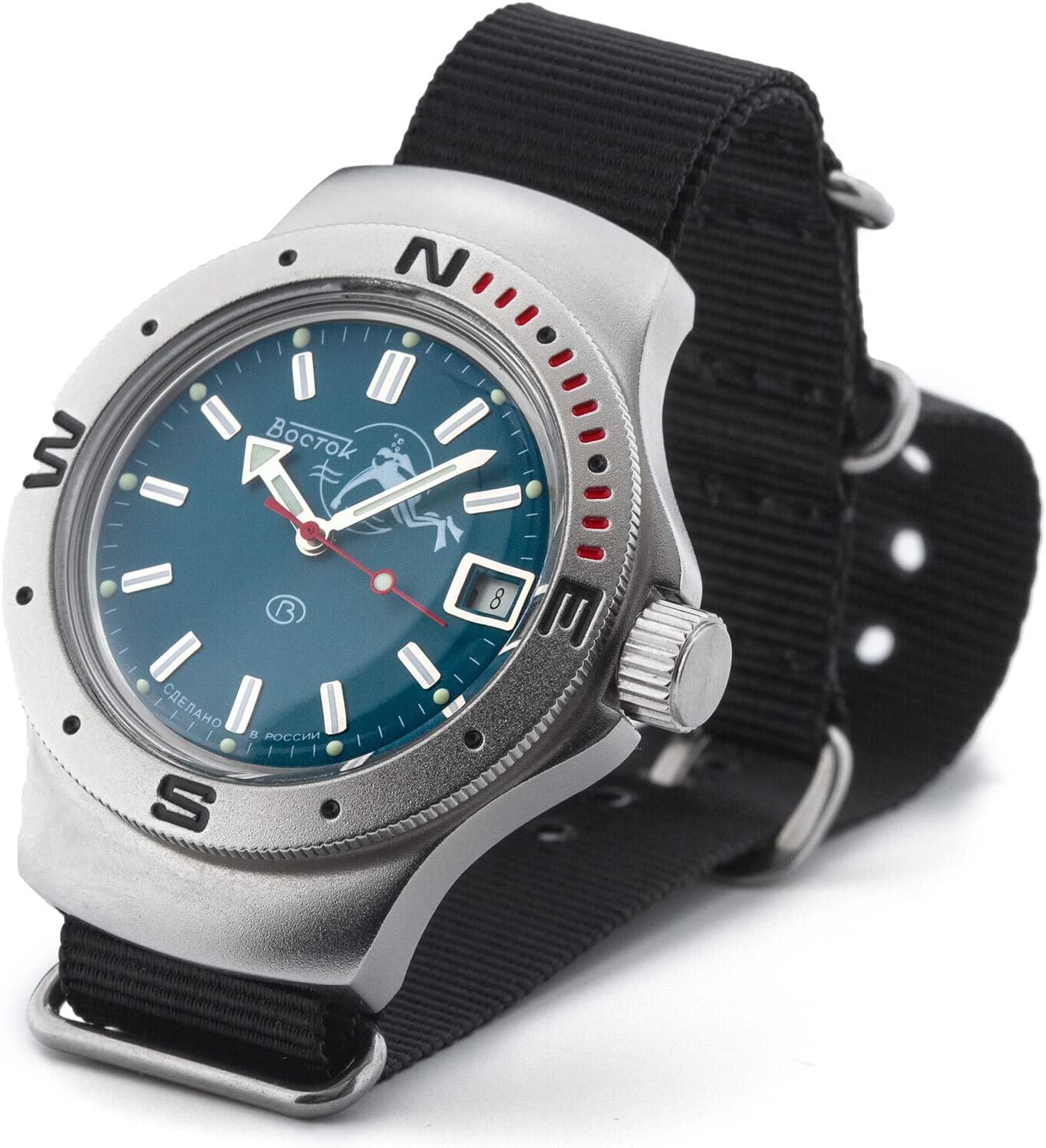 VOSTOK - Wostok Boston Amphibian 2416/060059 Military Mechanical Dive ...