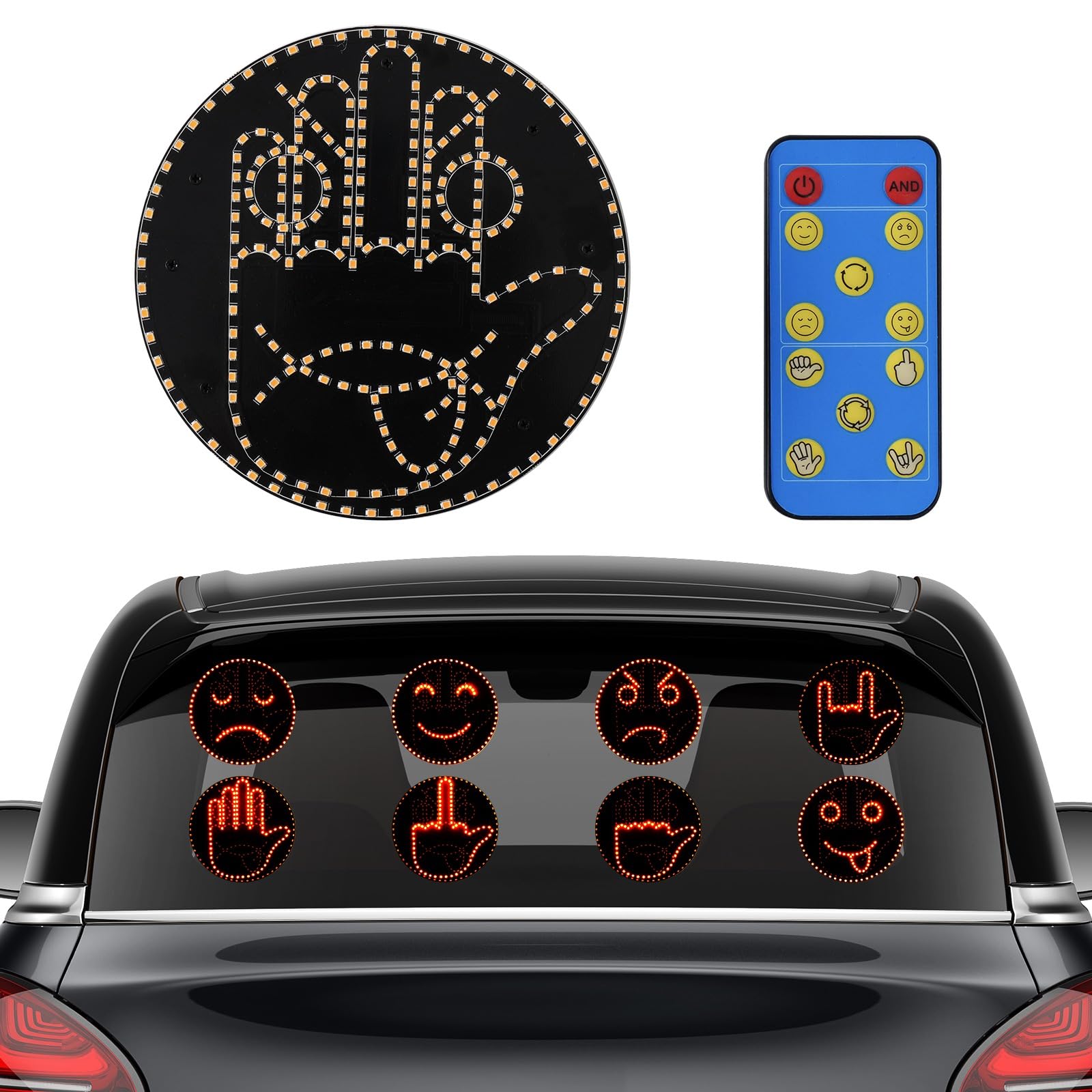 Remote Control Car Middle Finger Light Funny Car Finger Light With Remote, Road Rage Signs ...