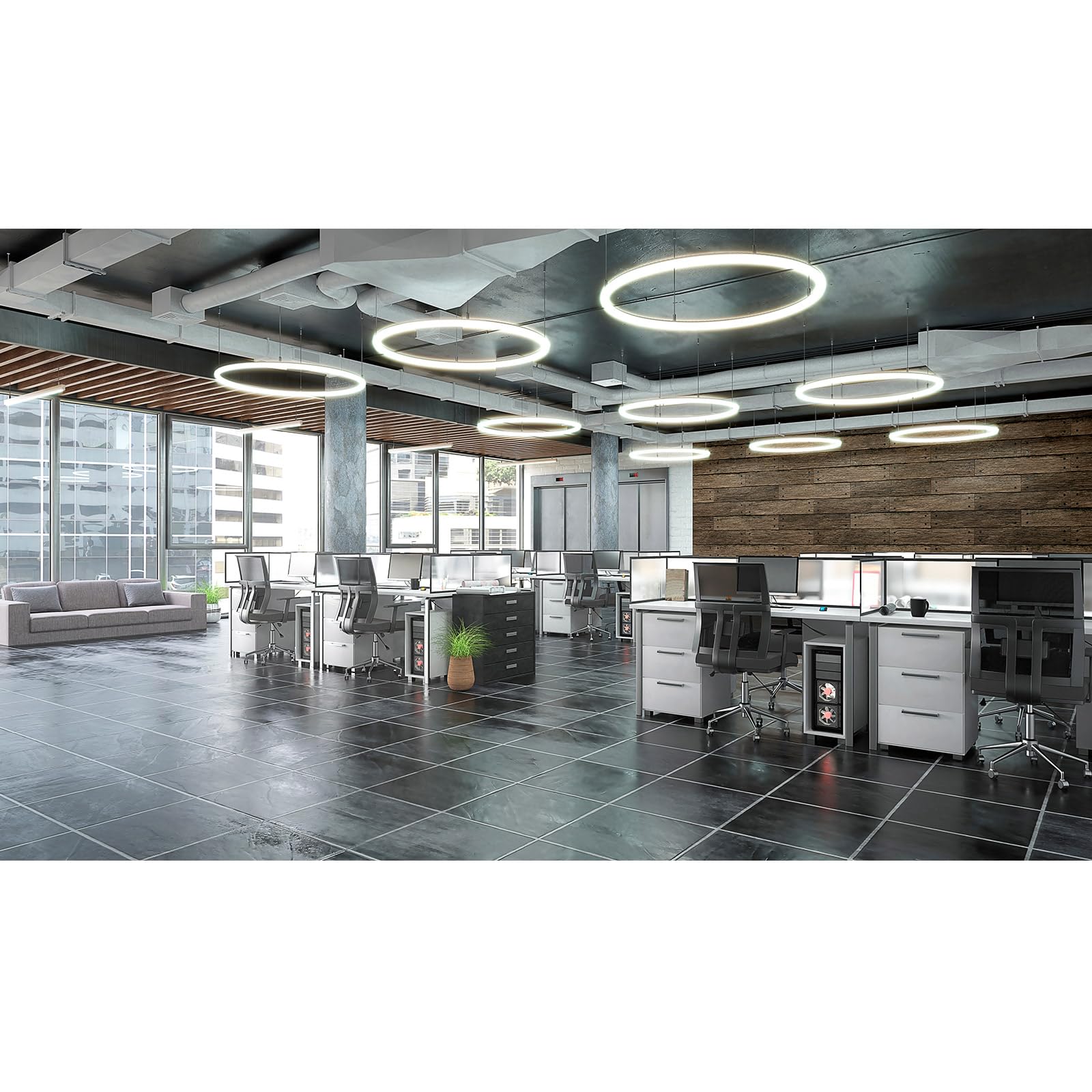 Amazon.com : Modern Office Backdrop Video Conference Elegant Business ...