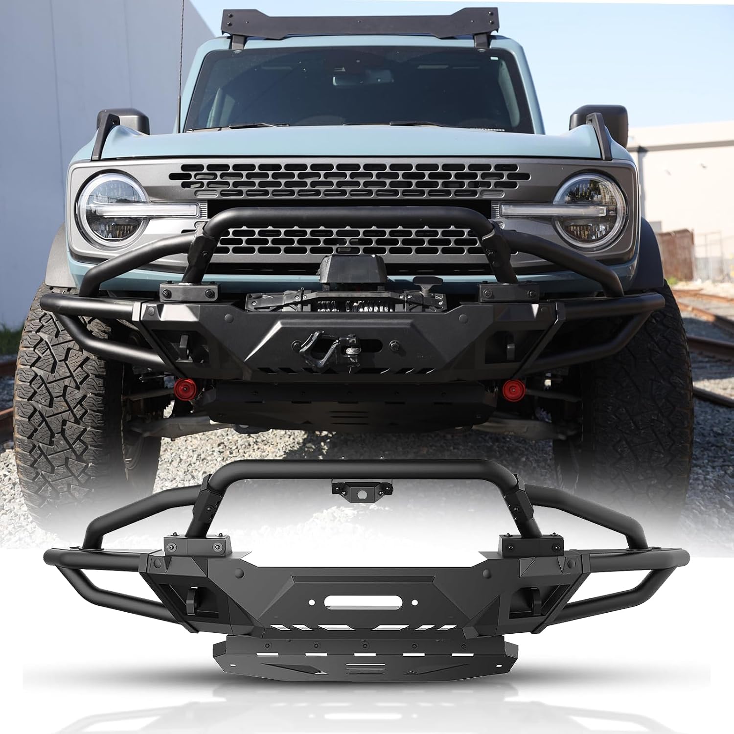 Front Bumper with Bull Bar for Ford Bronco 2021 2022 Nepal | Ubuy