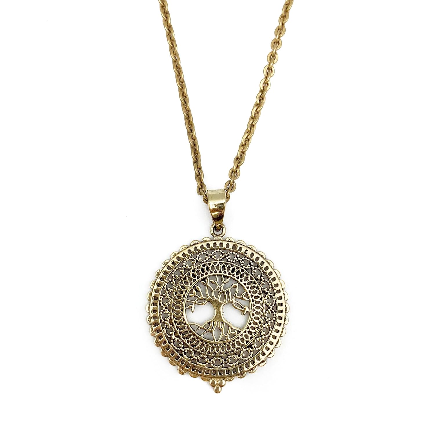 Amazon.com: Tanvi Collection Necklace - Gold Tree in Ornate Frame ...