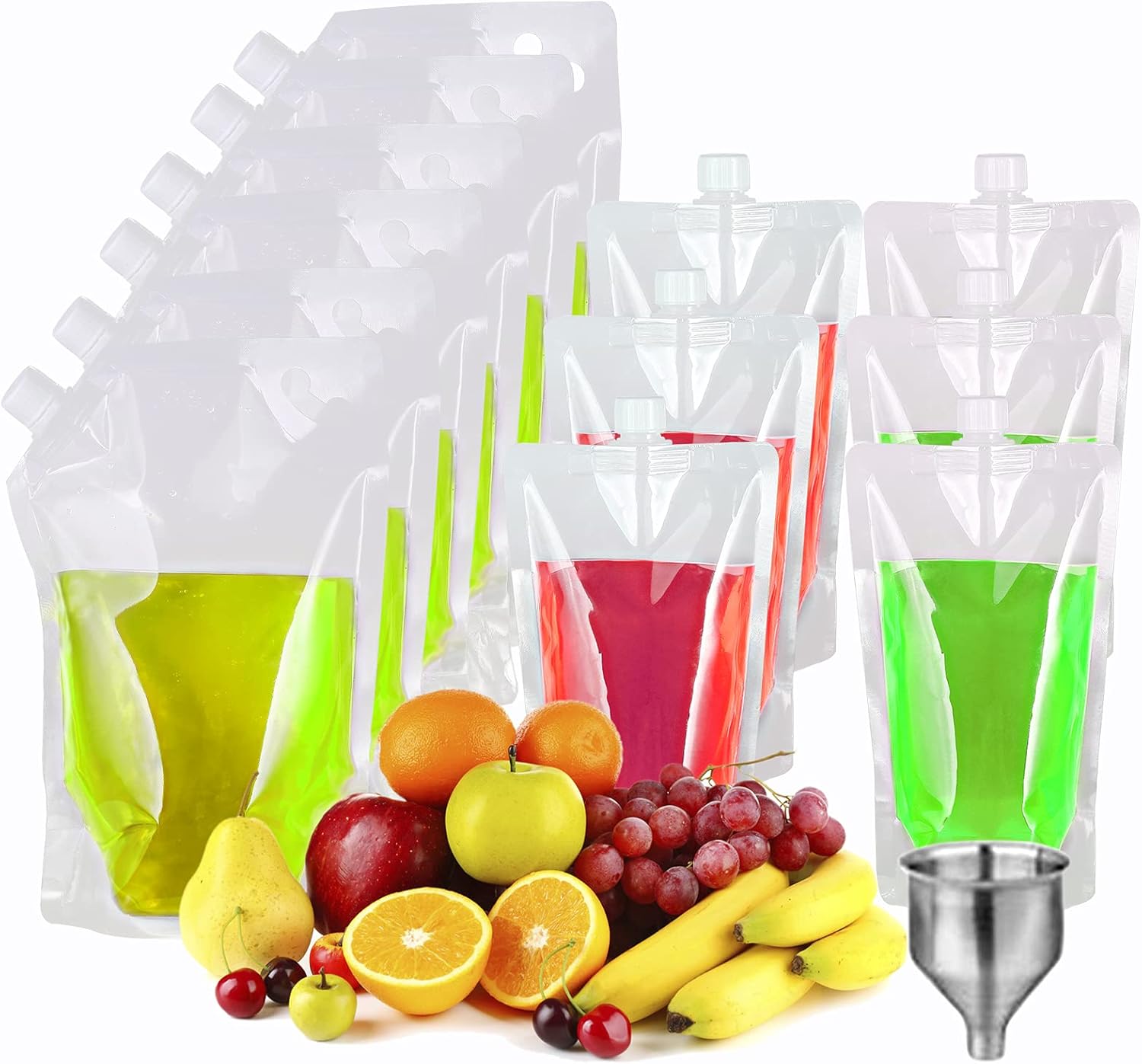 Amazon.com | GENNISSY 12PCS with 1PC Funnel Travel Plastic Flask Cruise ...