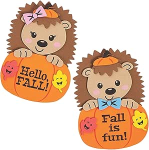 Amazon.com: Fun Express Hedgehog Magnet Craft Kit - Craft Kits - 12 ...